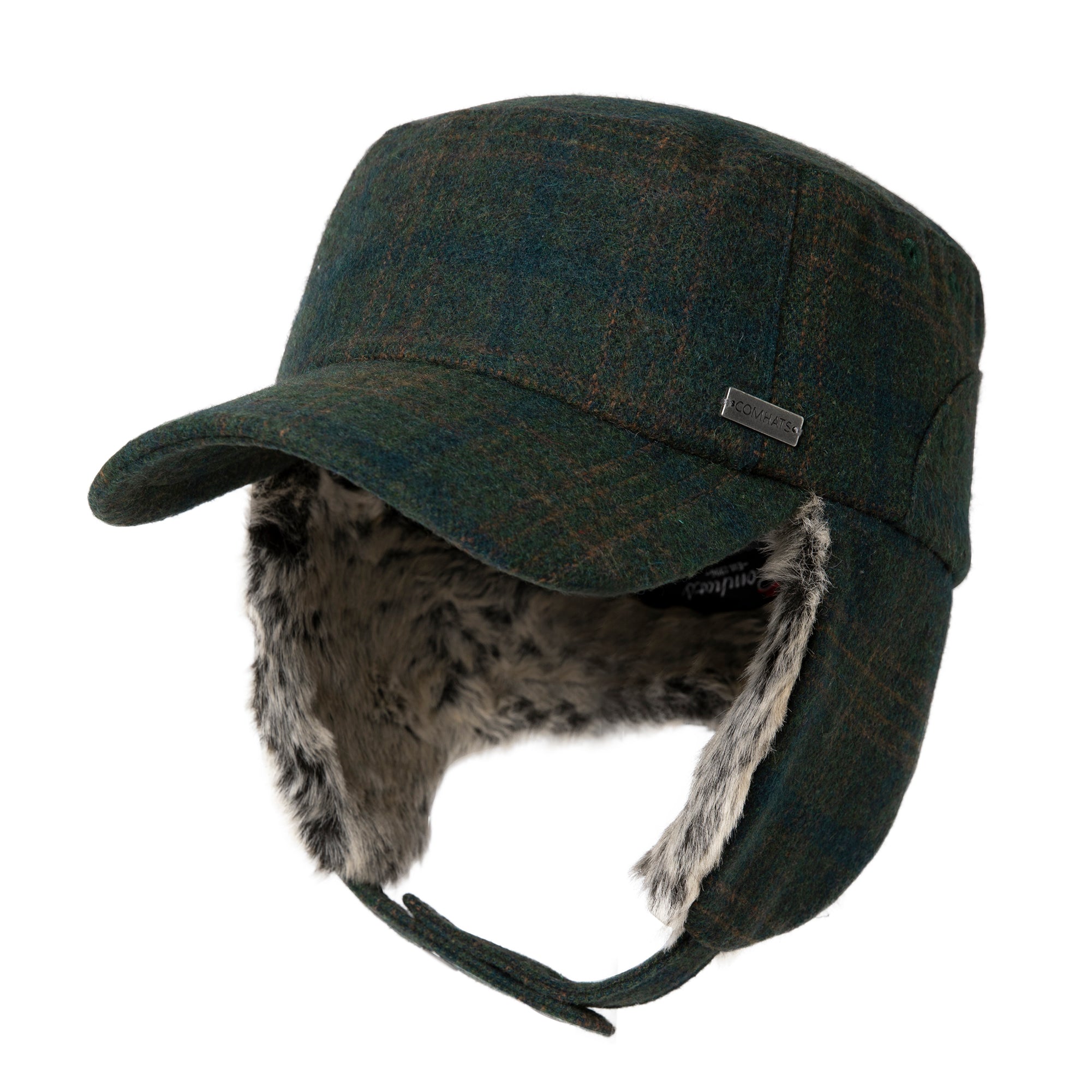 Oversized Trapper Hat with Faux Fur Earflaps & Quilted Lining – TOP-EX