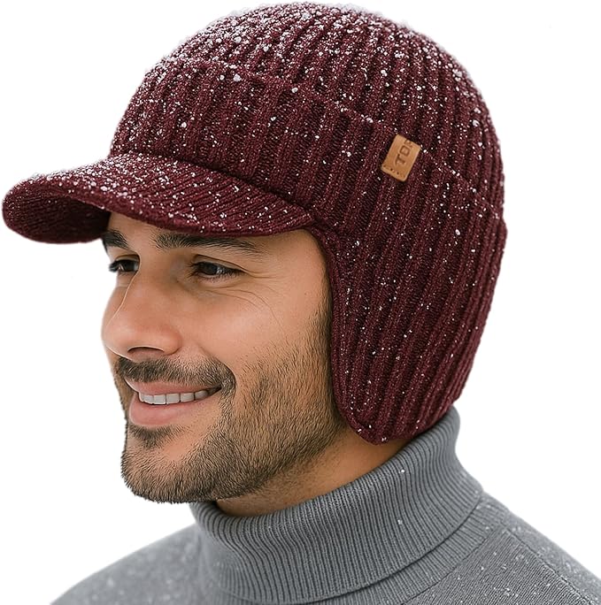 DryKnit™ Waterproof Merino Wool Beanie with Ear Flaps – Fleece Lined W ...